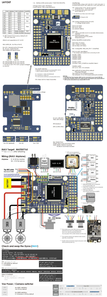 Контролер Польоту Matek F765-WING для Літаючого Крила - DroneHub